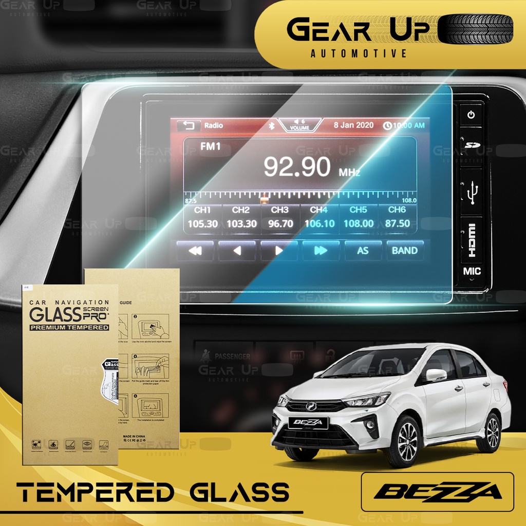 [𝐒𝐂𝐑𝐄𝐄𝐍 𝐏𝐑𝐎𝐓𝐄𝐂𝐓𝐎𝐑] Perodua BEZZA Tempered Glass Accessories Accessori ...