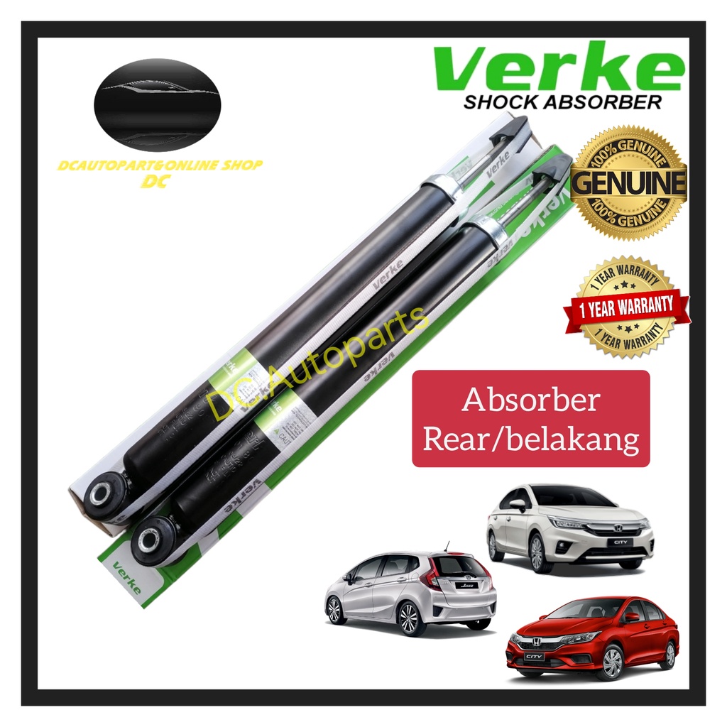 VERKE SHOCK ABSORBER HONDA CITY TMO T9A GM6 / TOO JAZZ T5A TF0 GK ...