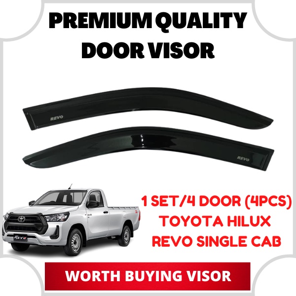TOYOTA HILUX REVO 2016-2022 SINGLE CAB PREMIUM QUALITY DOOR VISOR AIR ...