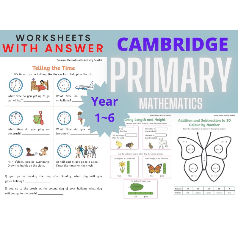 Cambridge Primary Mathematics Worksheet Year 1~6 *PDF | Shopee Malaysia