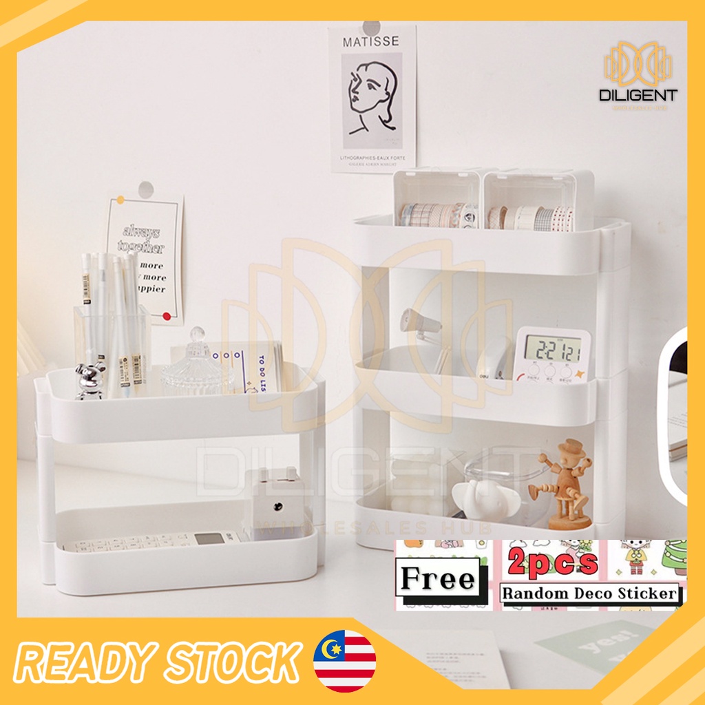 【D185 READY STOCK】 Multifunctional Desk Organizer Multi-Layer Storage ...