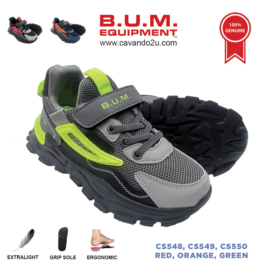 BUM Equipment Kid's Sport Shoes CS548/CS549/CS550 (Red / Orange / Green ...