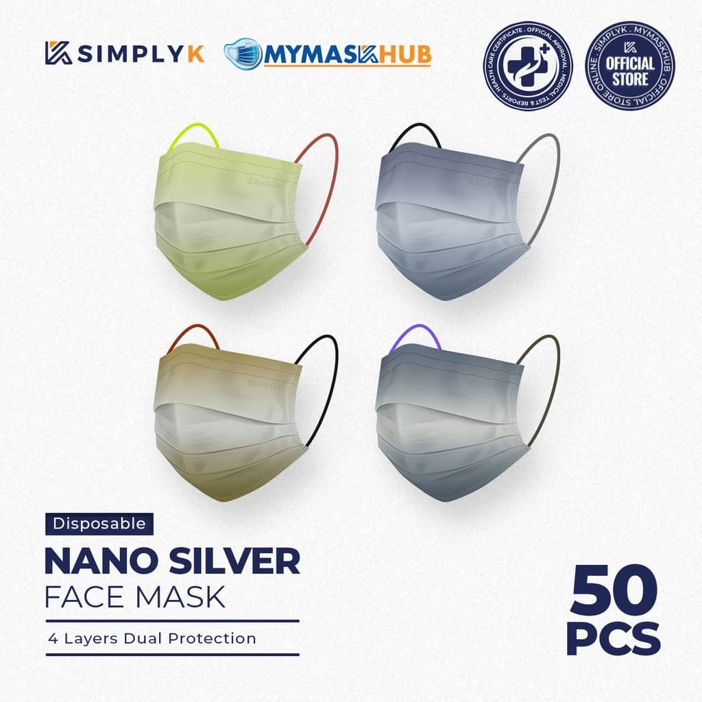 Simply K 4 Ply Nano Gradient A2.1 - Surgical Face Mask ( 50 Pcs ...