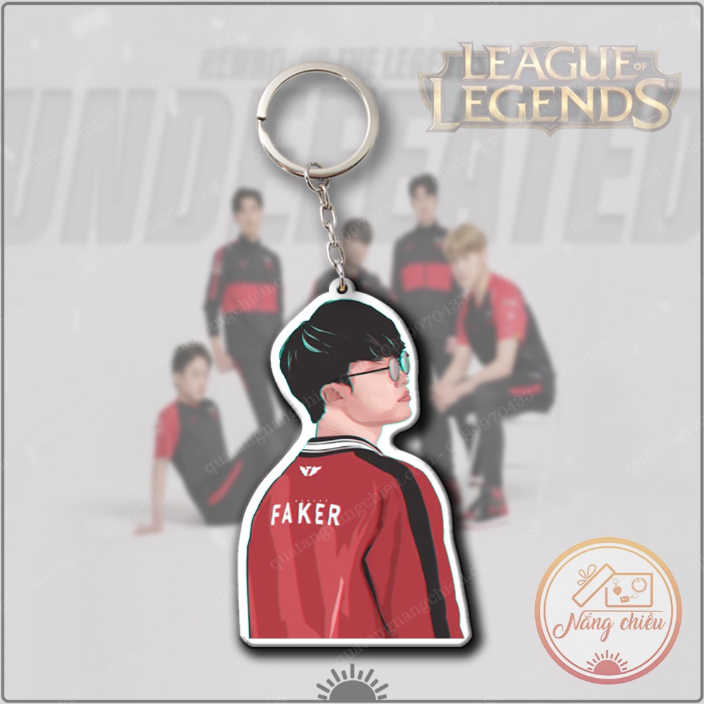 Faker chibi keychain, Thick, Sharp Print on 2 Sides, Legendary T1 ...