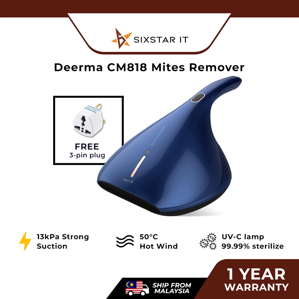 Deerma CM818 Dust Mites Remover Handheld Vacuum Cleaner HEPA UV Light ...