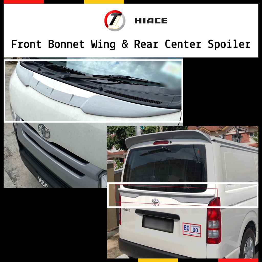 HIACE Rear Center Spoiler / Front Bonnet Wing | Hiace Bodykit Hiace ...