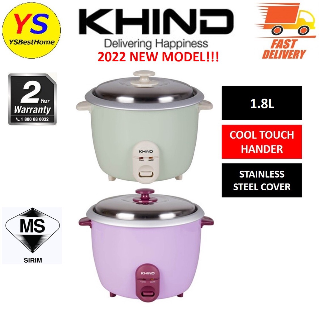 Khind 1.8L Electric Rice Cooker RC718 (RANDOM COLOUR) | Shopee Malaysia