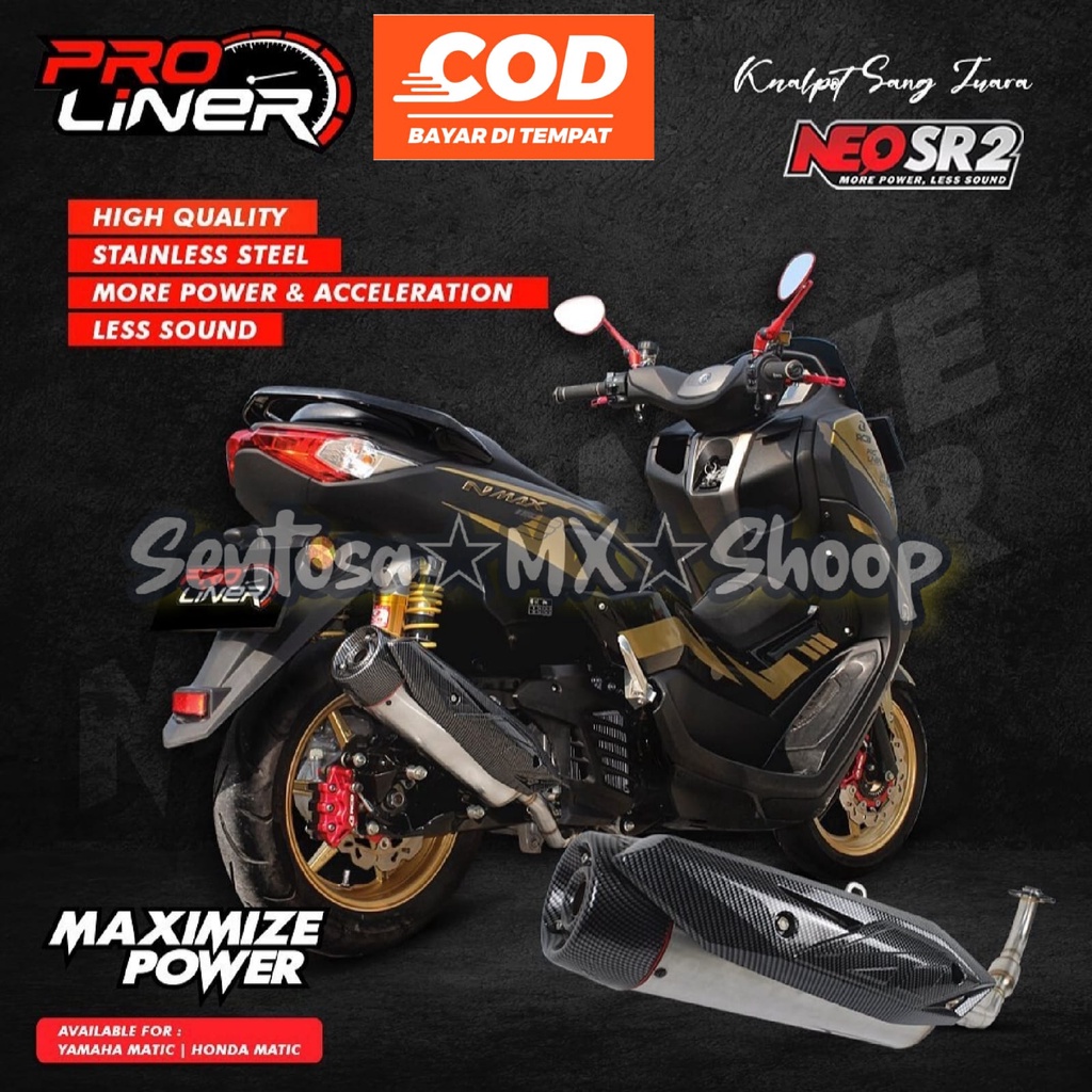 PROLINER NEO SR 2 YAMAHA N-MAX OLD & NEW EXHAUST INCLUDES ORIGINAL ...