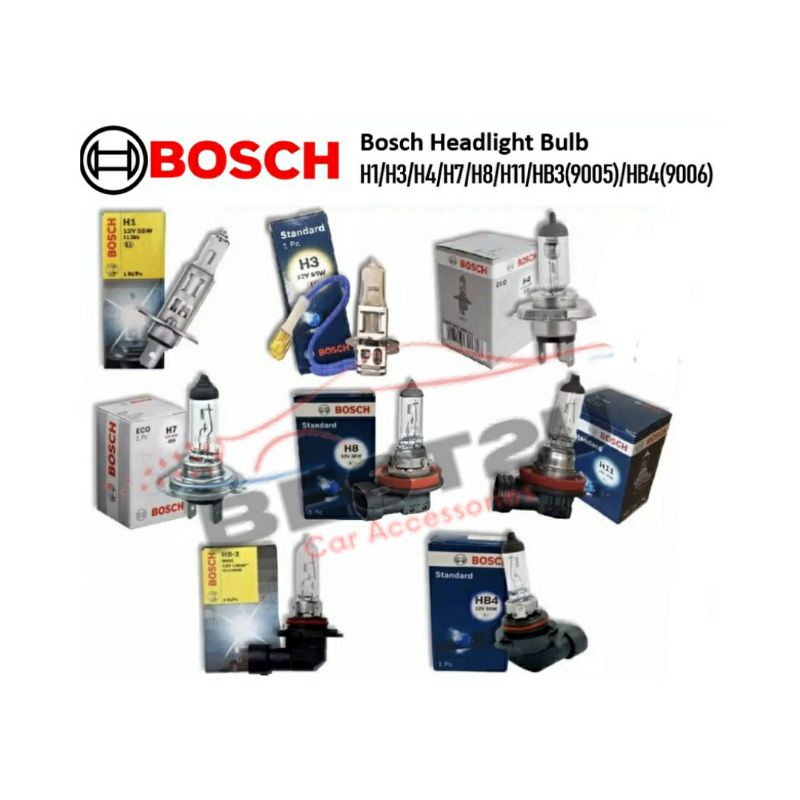 ORIGINAL BOSCH ︎1pcs ︎ ECO 12V 55W 100W HALOGEN BULB H1 H3 H4 H7 H8 H11 HB3 9005 HB4 9006 PROTON ...
