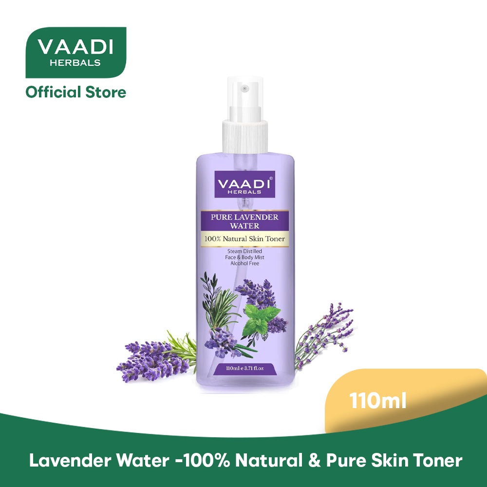 VAADI HERBAL ORGANICS Lavender Water -100% Natural & Pure Skin Toner ...