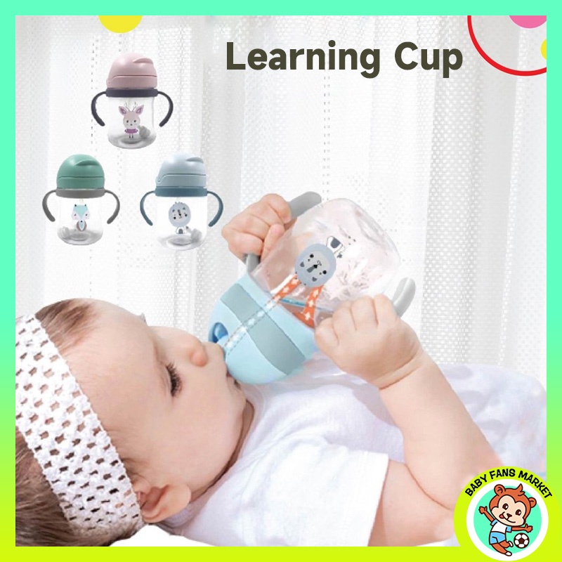 Baby Water Bottle Learning Cup Non-spill Training Cup Leak-Proof Fee ...