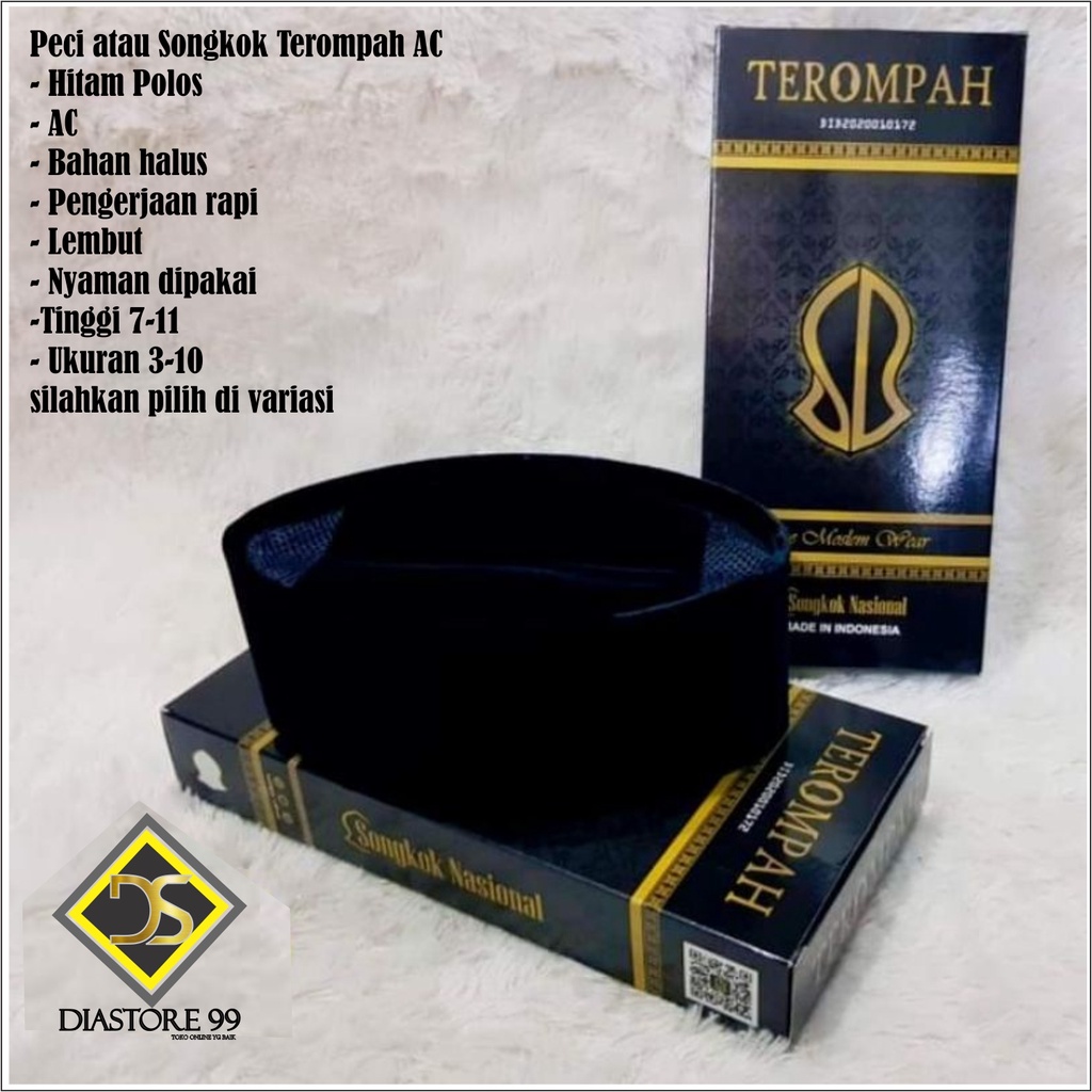 HITAM National songkok Brand Original Copy Of songkok Plain Black Cap ...