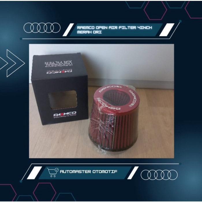 MERAH Open Air Filter Raemco 4inch Red ORI | Shopee Malaysia