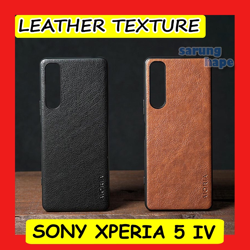 Sony Xperia 5 IV - Leather Texture Hybrid Soft Case Casing Cover ...