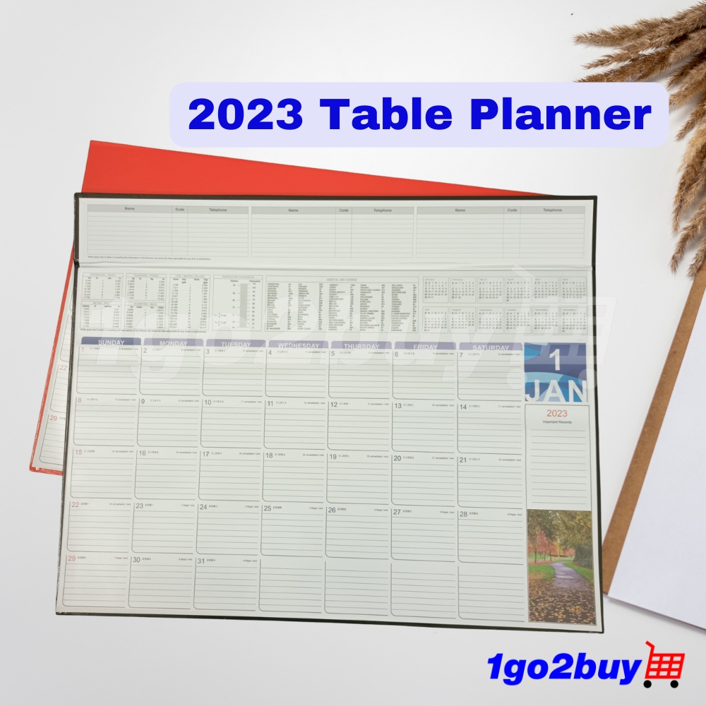 2023 Uni Paper Table Planner ( PLA-1028 ) | Shopee Malaysia