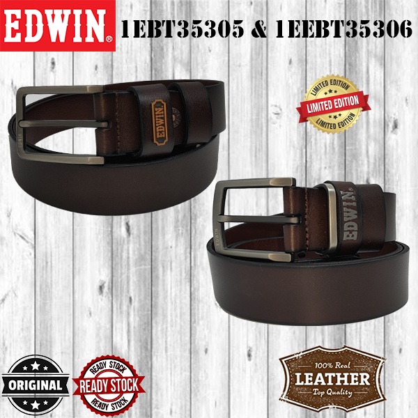 [ EDWIN ] 100% HIGH QUALITY MEN'S LEATHER BELT / TALI PINGGANG KULIT LELAKI 1EBT35305 ...