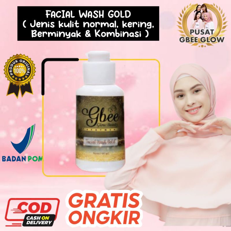 (NEW Package) FACIAL WASH GOLD Center GBEE GLOW BEAUTY | Shopee Malaysia