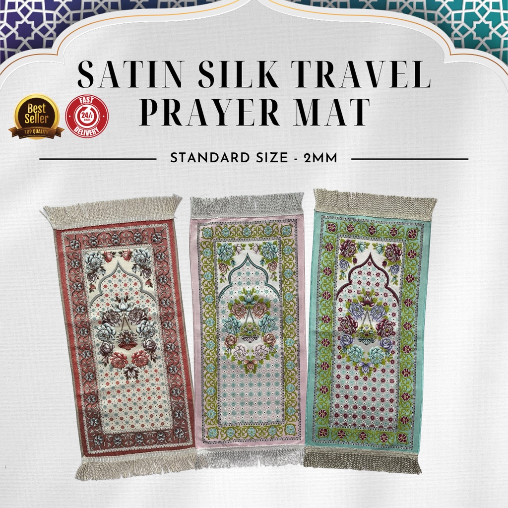 [READY STOCK] Sejadah Satin Silk Mini Collection | Shopee Malaysia