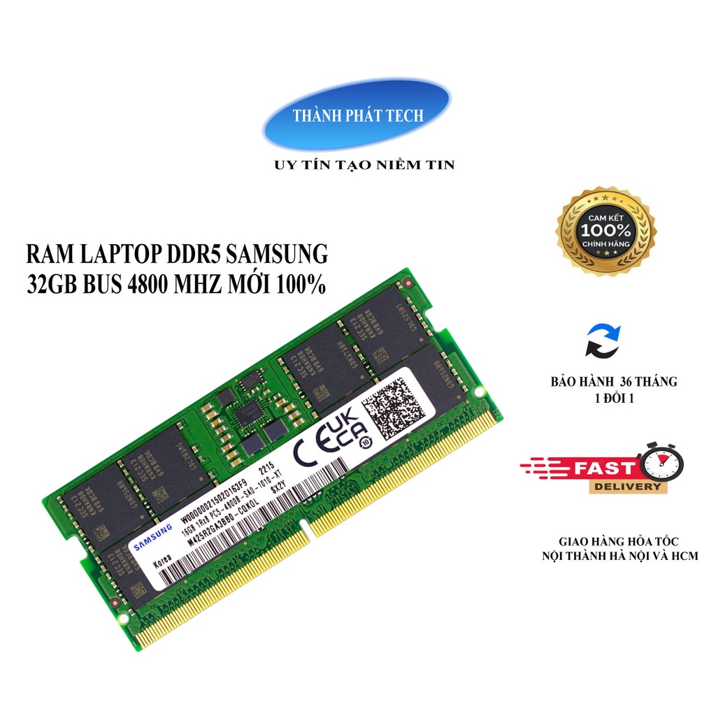 Laptop Ram DDr5 16GB Bus 5600/5200/4800Mhz Samsung/Sk hynix/ Micron/ Crucial .Genuine 1 for 1 ...