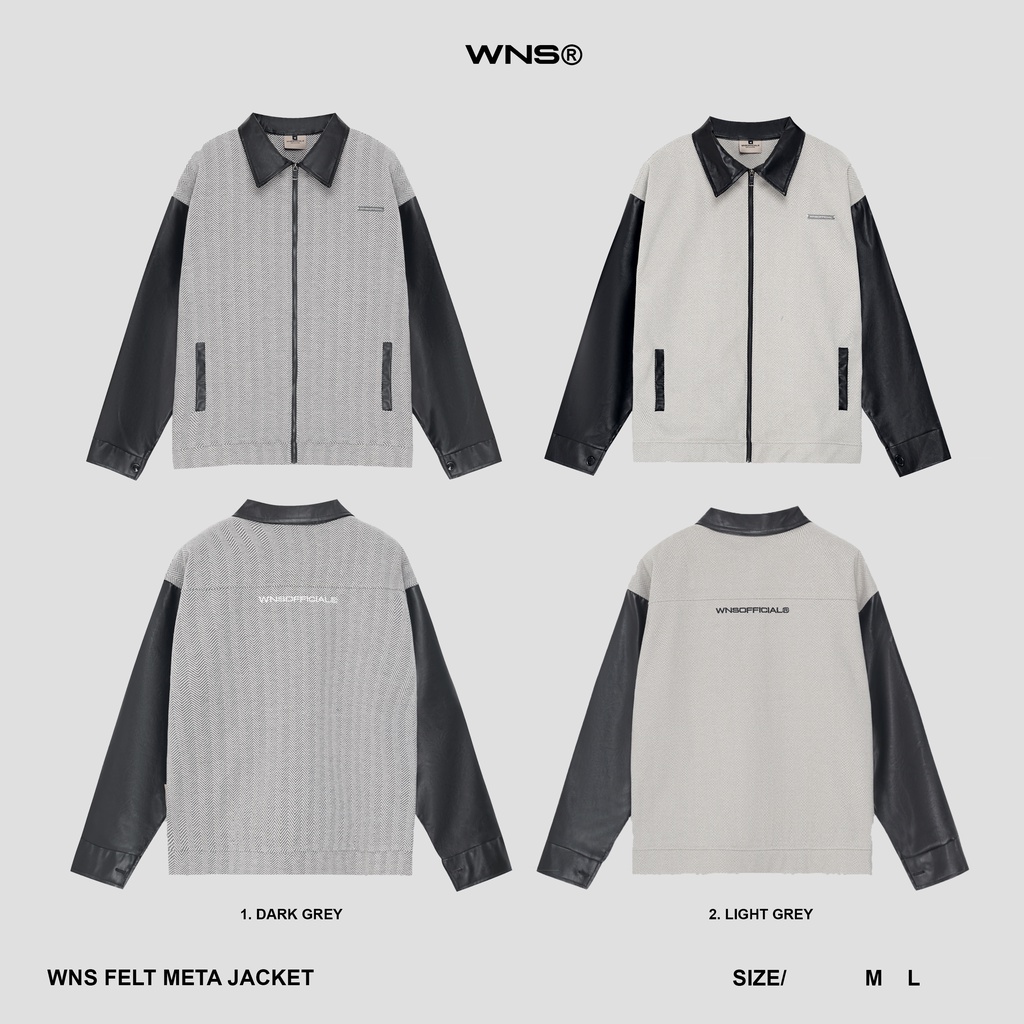 Wns JACKET FELT META - Genuine WNS Leather Tweed JACKET | Shopee Malaysia