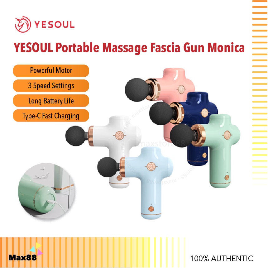 YESOUL Portable Massage Fascia Gun Monica - MG11 Mini Massager Gun ...