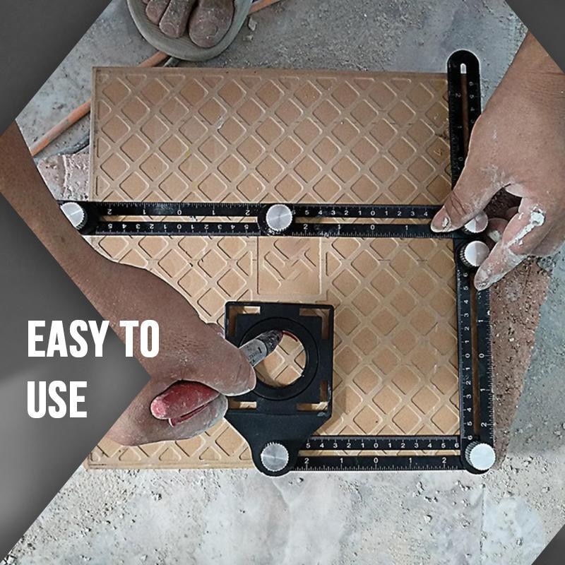 6 MULTI ANGLE FOLDING RULER TOOL / TILE CUTTER MULTI-ANGLE Measuring ...