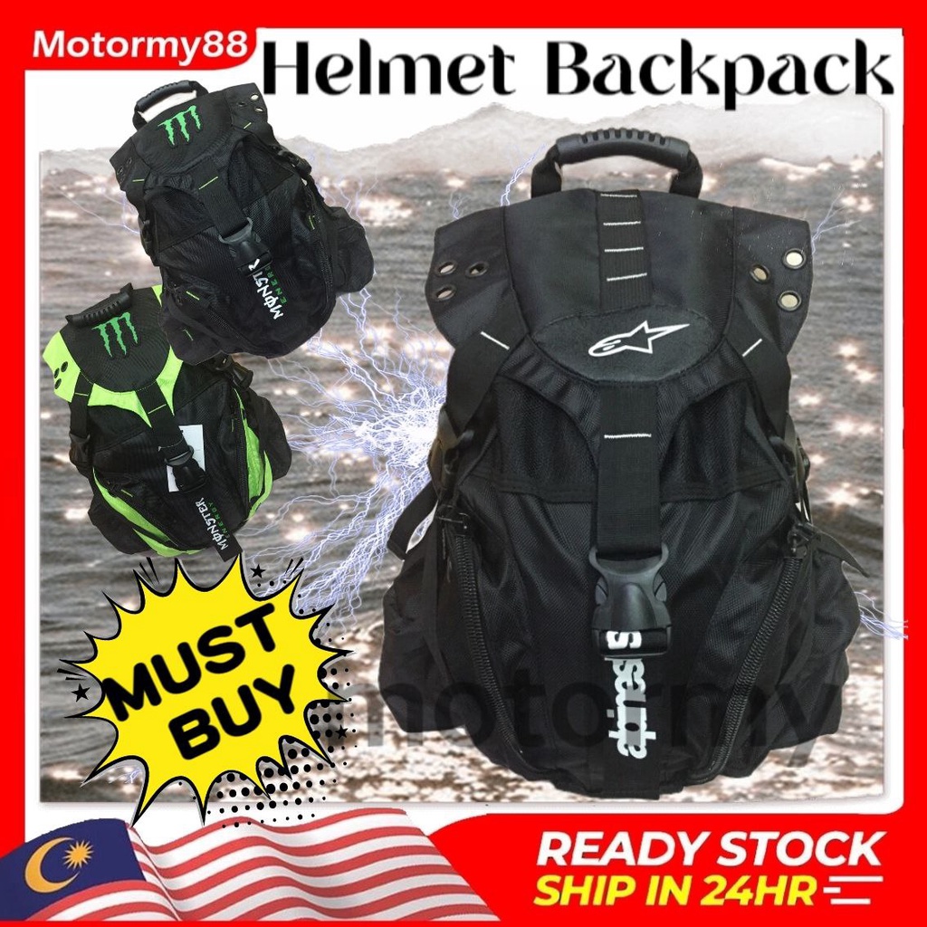 Monster Racing Backpack Motor backpack Helmet beg | Shopee Malaysia