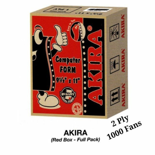 Akira 9.5" x 11" 2 Ply 1000 Fans NCR Paper Computer Form (All White ...