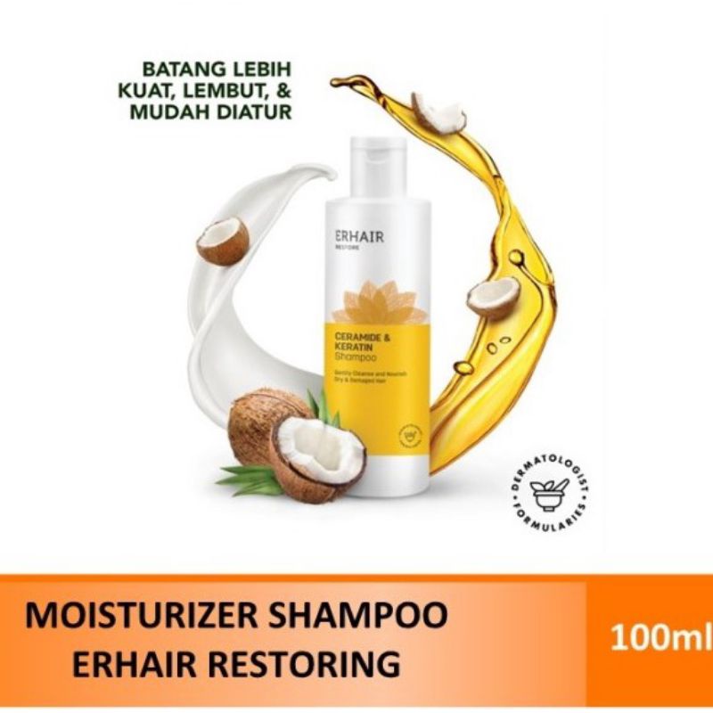 Erhair Restore Ceramide & Keratin Shampoo 100ml (Read Culture) | Shopee ...