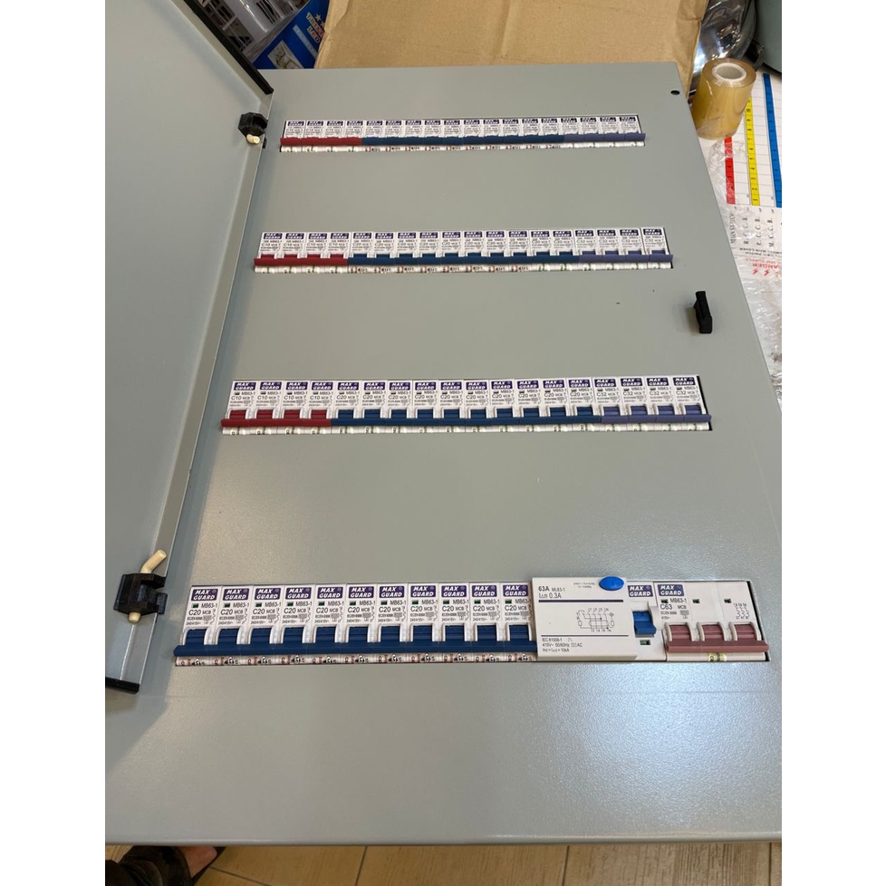 MAXGUARD FULL SET METAL CLAD THREE PHASE 40A/63A DB BOX 2 ROW/3ROW/4ROW ...