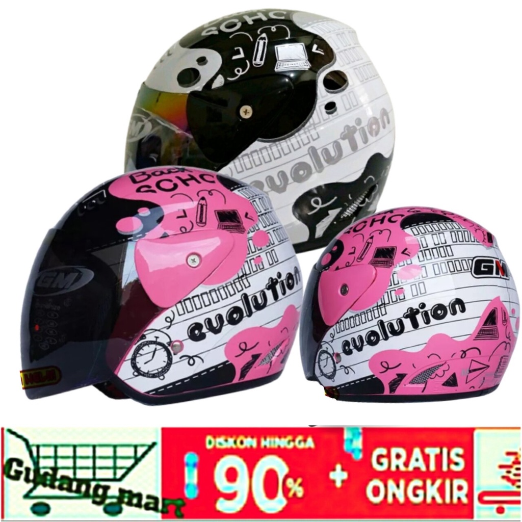 Original GM EVOLUTION Helmet Official GM Original SNI / Standard ...