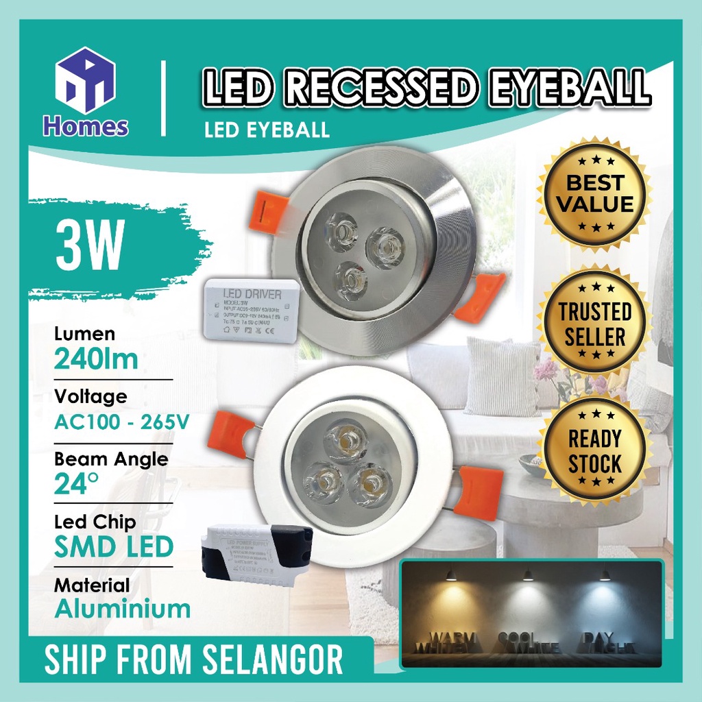 Recessed LED Eyeball LED Spotlight / LED Downlight / LED Cabinet ...
