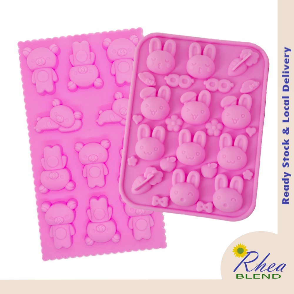 Silicone Mould Cutety Bear Rilakkuma Rabbit Kitty Cat Emoji Biscuit ...