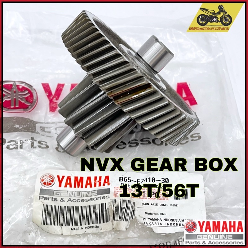 [100% ORI] NVX 155 NVX 155 V1 V2 MAIN AXLE COMP 13T / 56T GEAR BOX ...