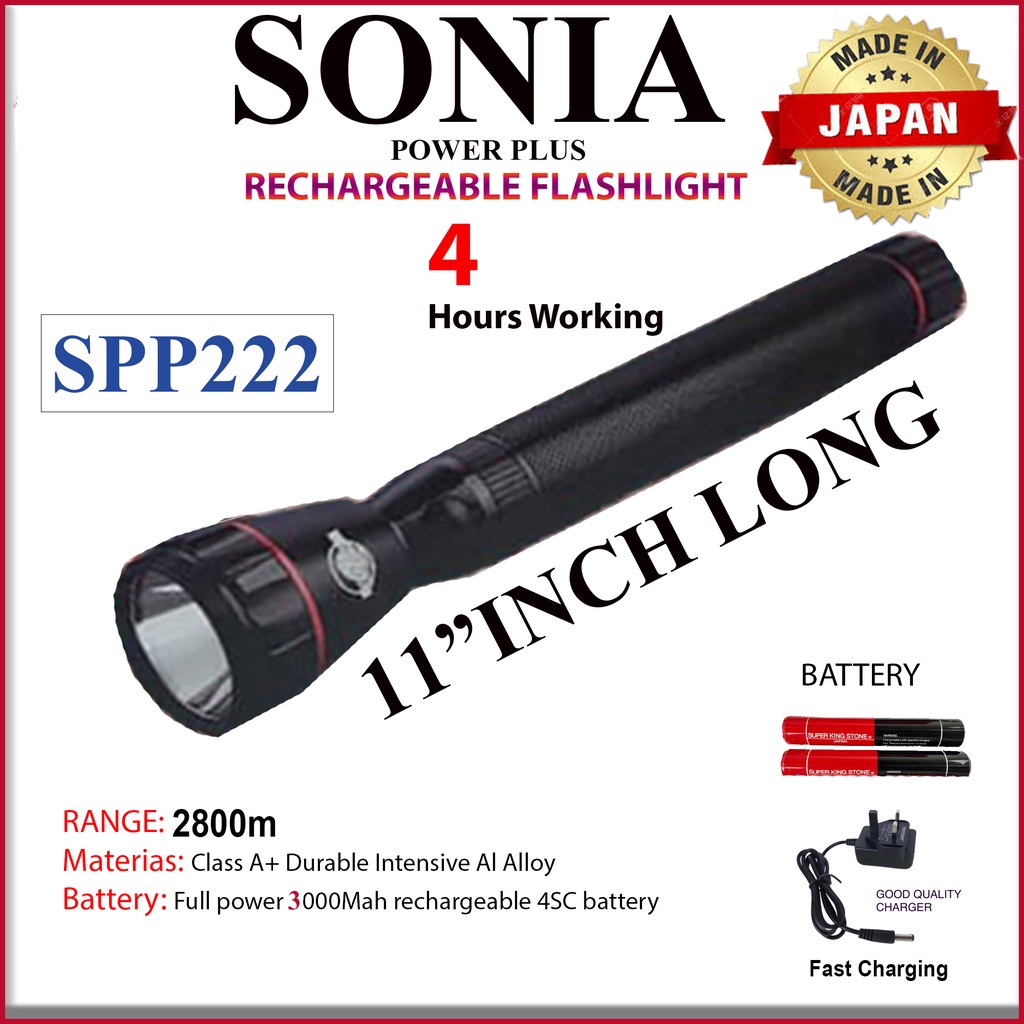 Japan lampu suluh, Sonia Power Plus Rechargeable Led Torchlight ...