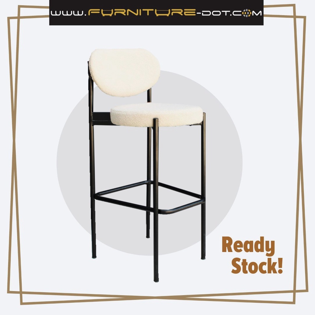 Scandi Chic Bouclé Stool / Verpan Bar Chair - FRM1122 | Shopee Malaysia