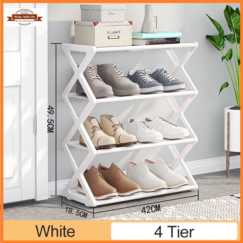 Multifunction Multi-layer shoe rack X-type firm Stainless steel Non ...