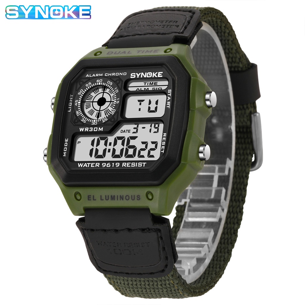 【Same Day Shipping】SYNOKE Jam Tangan Lelaki Men's Watch Luxury Waterproof Chronograph Alarm Jam ...
