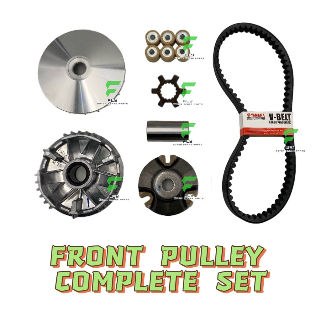 YAMAHA FRONT REAR PULLEY SET TIMING V BELT DEPAN BELAKANG PULLY EGO S NOUVO S EGOS FI AVANTIZ ...