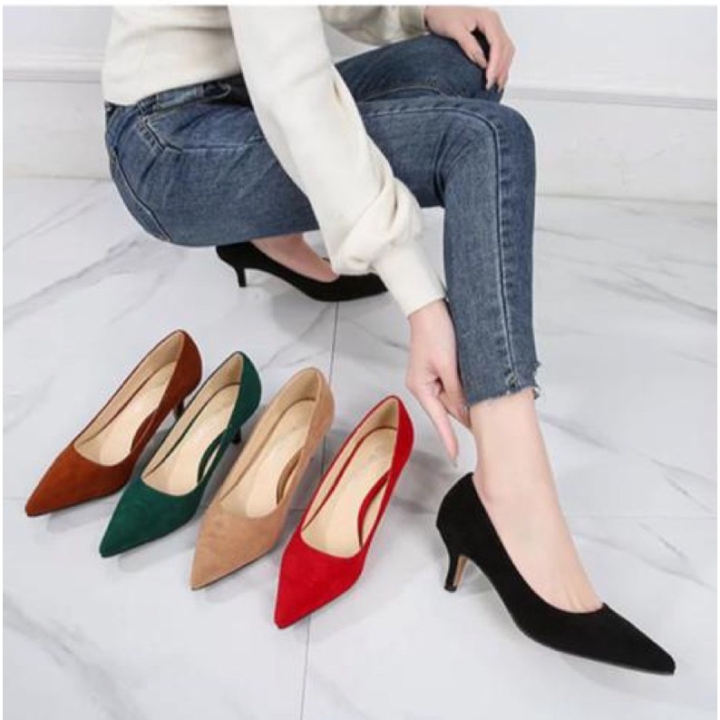 Heels fashionable plain high heels/ md108new | Shopee Malaysia