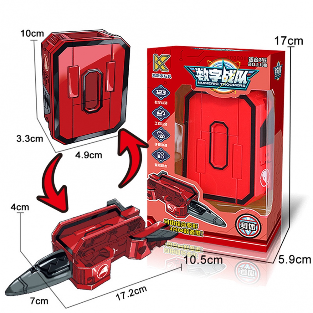 10 Kinds Number Transformers GUDI Educational Assemble Robots ...