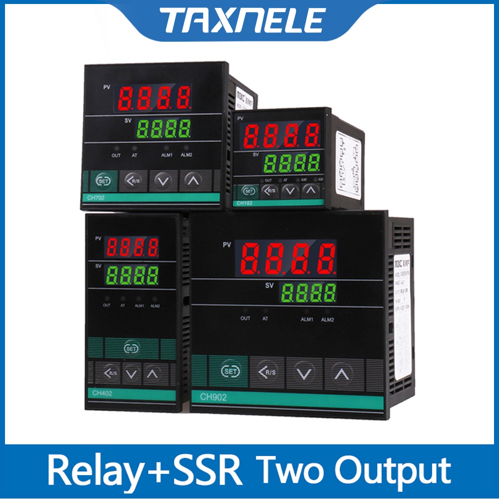 Dual Output Universal input Thermostat Digital Temperature Regulator PID Controller CH102 CH402 ...