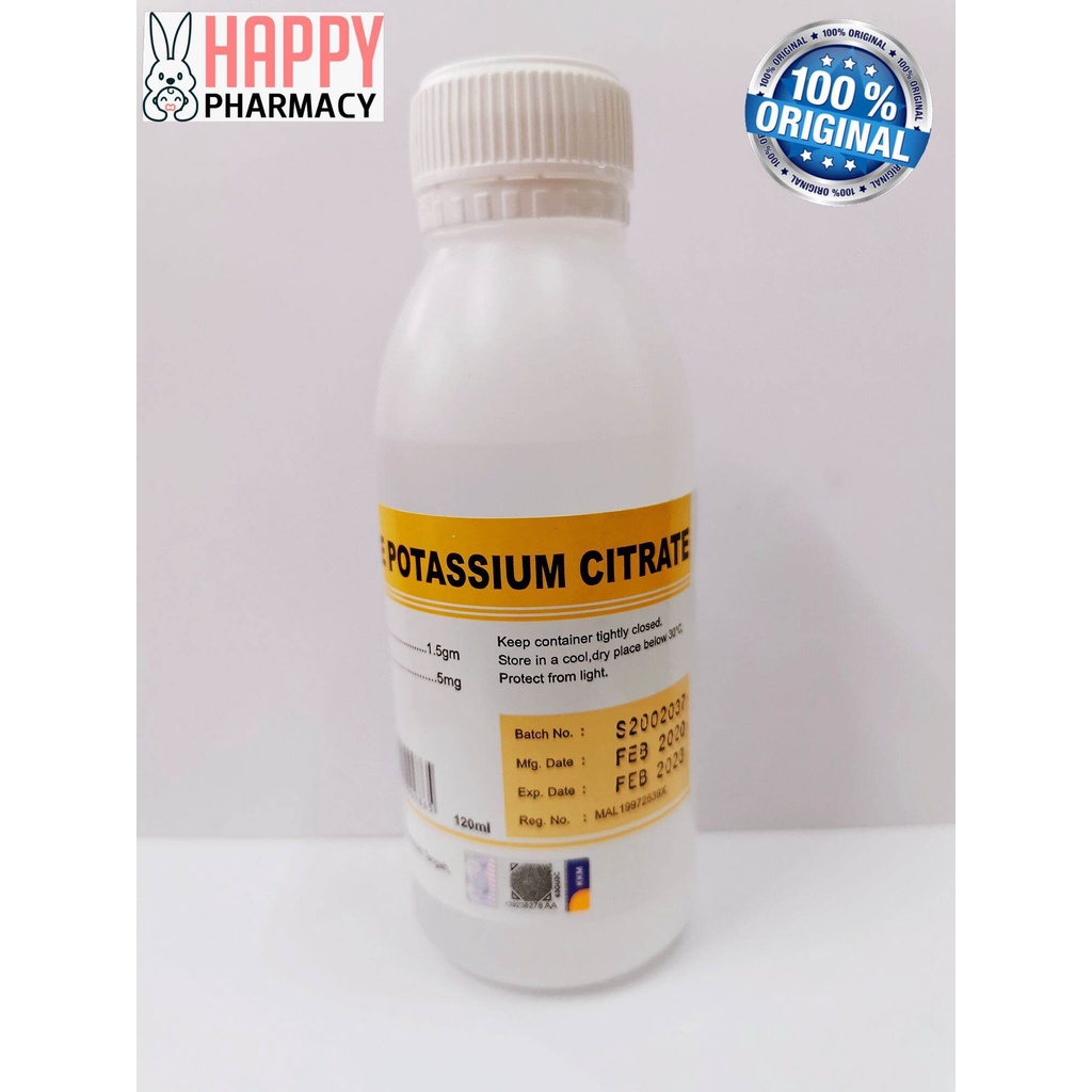 Primes Mixture Potassium Citrate Pot Cit 120ml [Exp:2/25] UTI Urinary ...