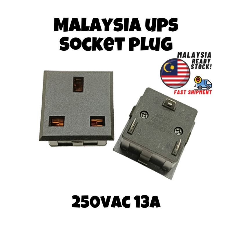 🇲🇾 READY STOK 🇲🇾 UPS 250VAC 13A Socket Plug Diy Power Supply | Shopee ...