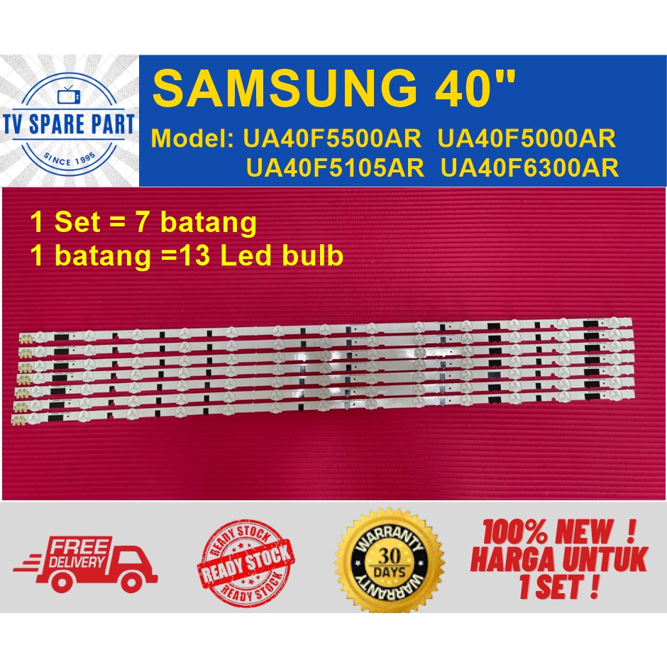 UA40F5500AR / UA40F5000AR / UA40F5105AR / UA40F6300AR Samsung 40" LED TV backlight ( 100% New ...