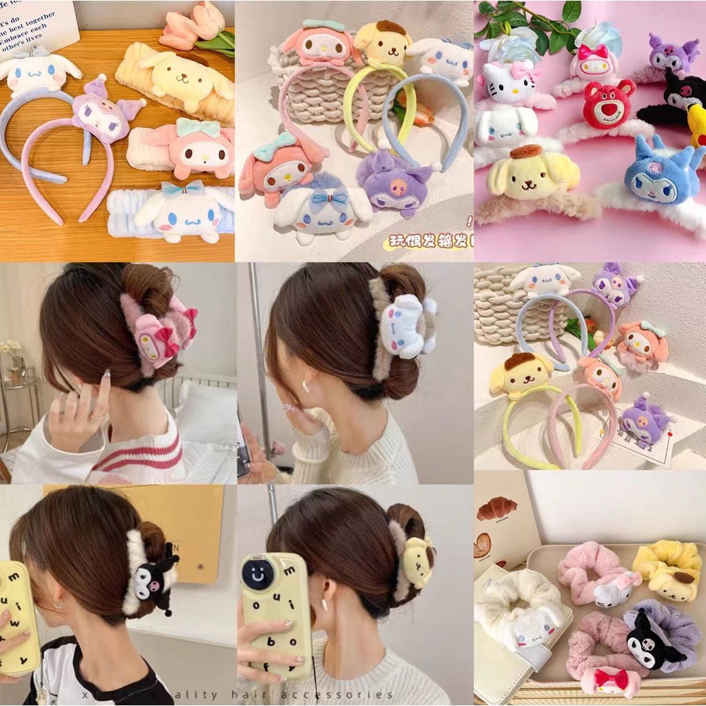 Children's Cute Plush Large Intestine Hair Ring Hair with Cartoon Plush ...