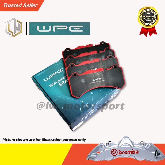 Brembo GT6 / CTSV 6Pot Brake Pad - WPE Performance Brake Pad 800°C ...
