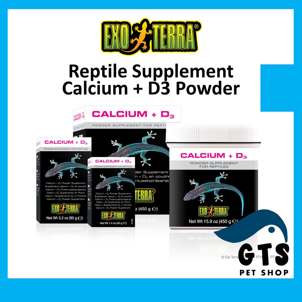 Exo Terra Calcium + D3 Powder Reptile Supplement PT1855 PT1856 PT1857 | Shopee Malaysia