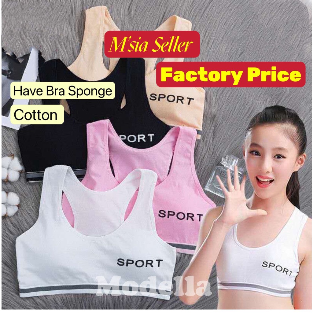 Teenager Bra Sport Bra Cotton Bra Students Bra Kanak Baju Dalam Budak ...