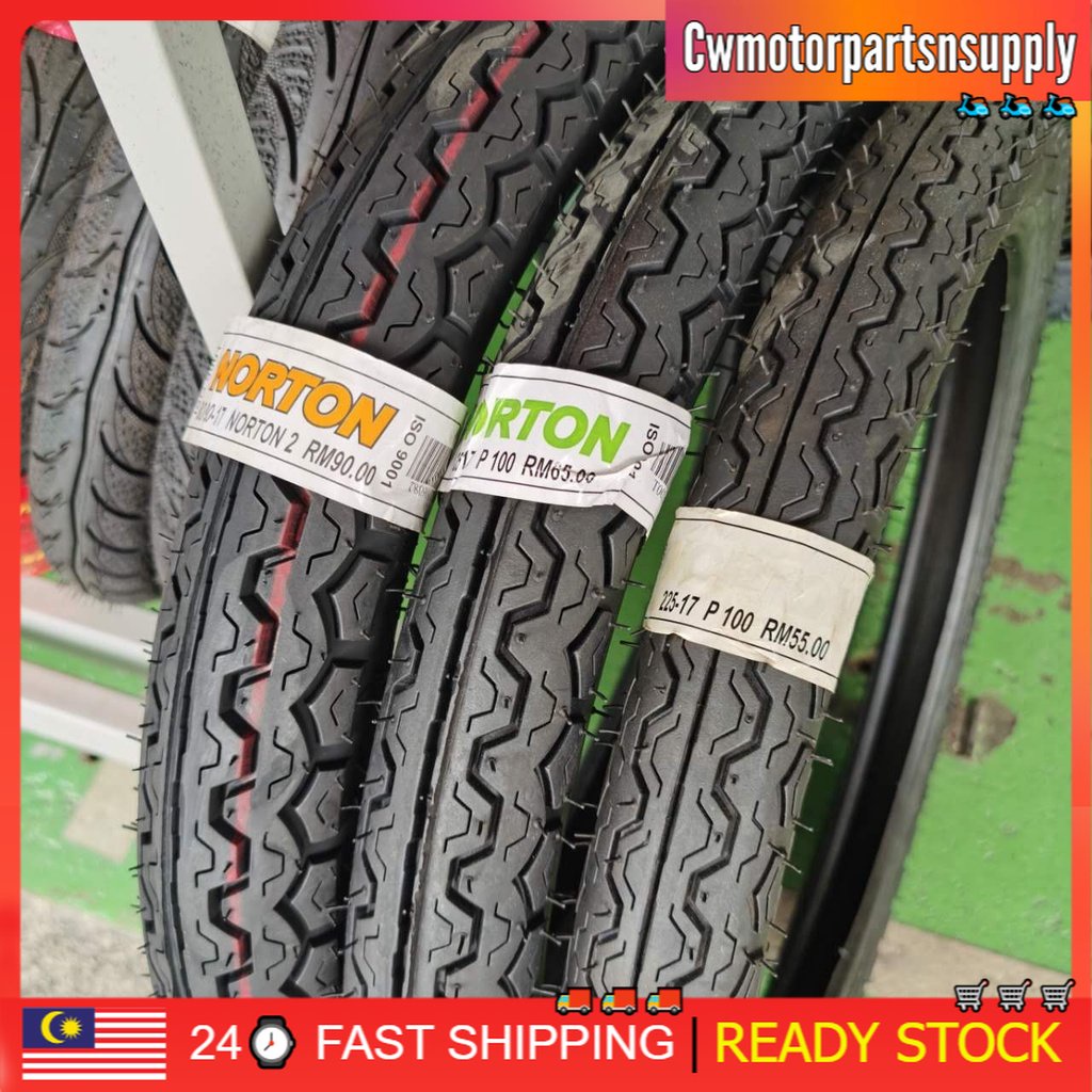TYRE TAYAR VIVA NORTON BUNGA PETAK TT100 225-17 250-17 80/90-17 TYRE ...